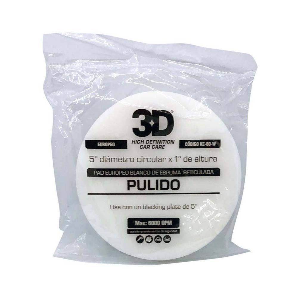 Pad Europeo de espuma reticulada de 5" pulgadas - Corte – 3D Products Chile